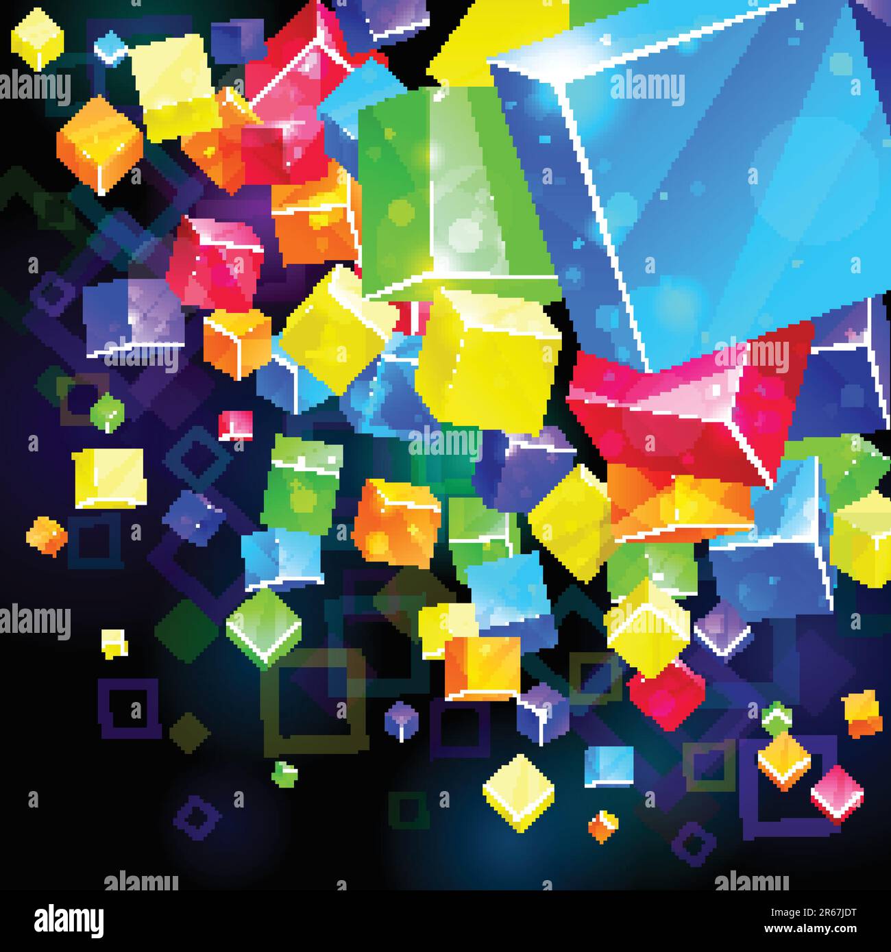 3d bright abstract background - vector illustration Stock Vector Image ...