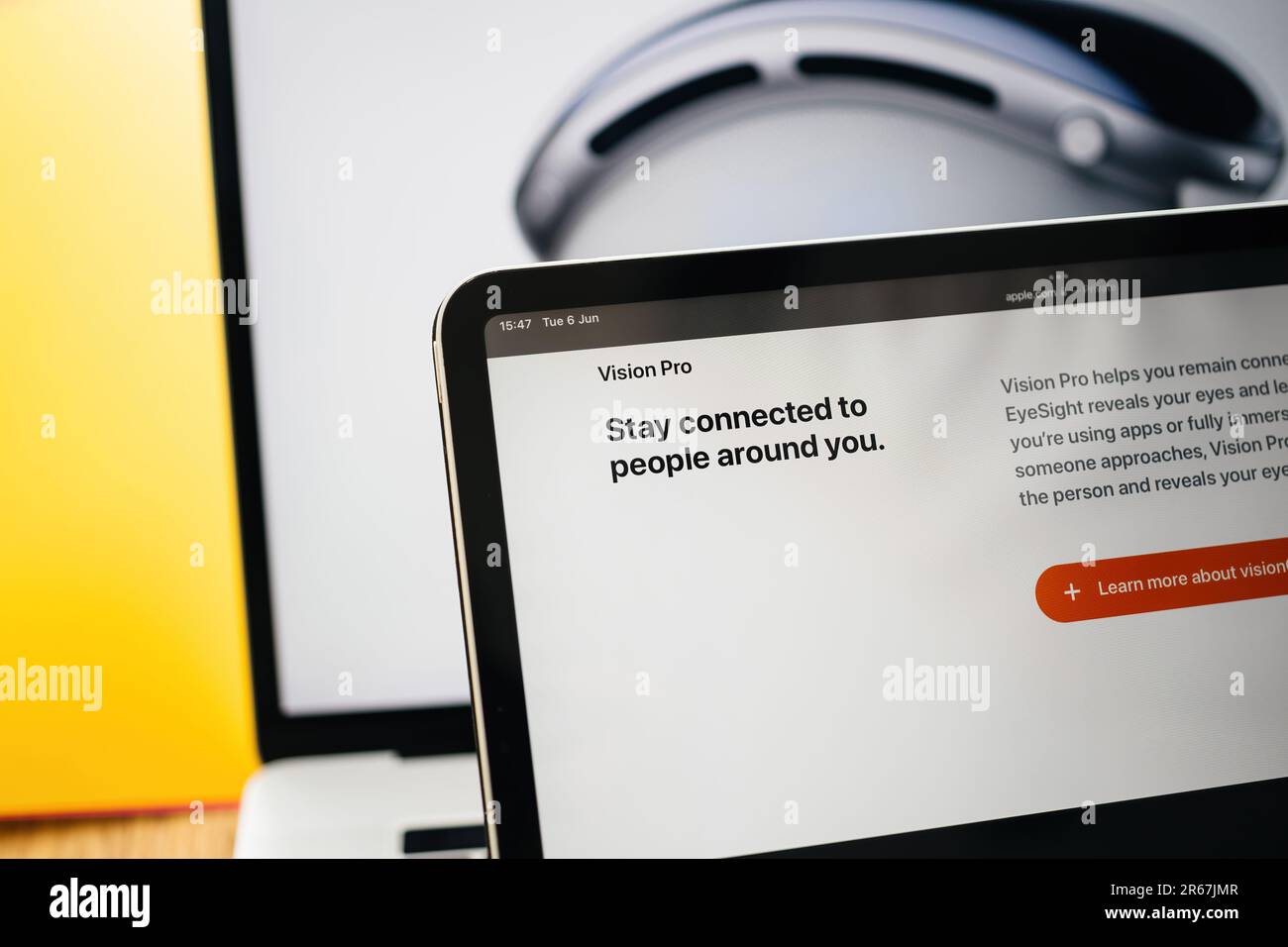 Paris, France - Jun 6, 2023: Stay connected to people around you ad ...