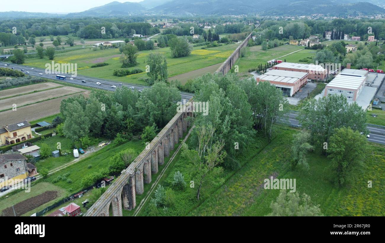 Aqueduct of Nottolini, built 1823-1851 to supply water to the city of ...