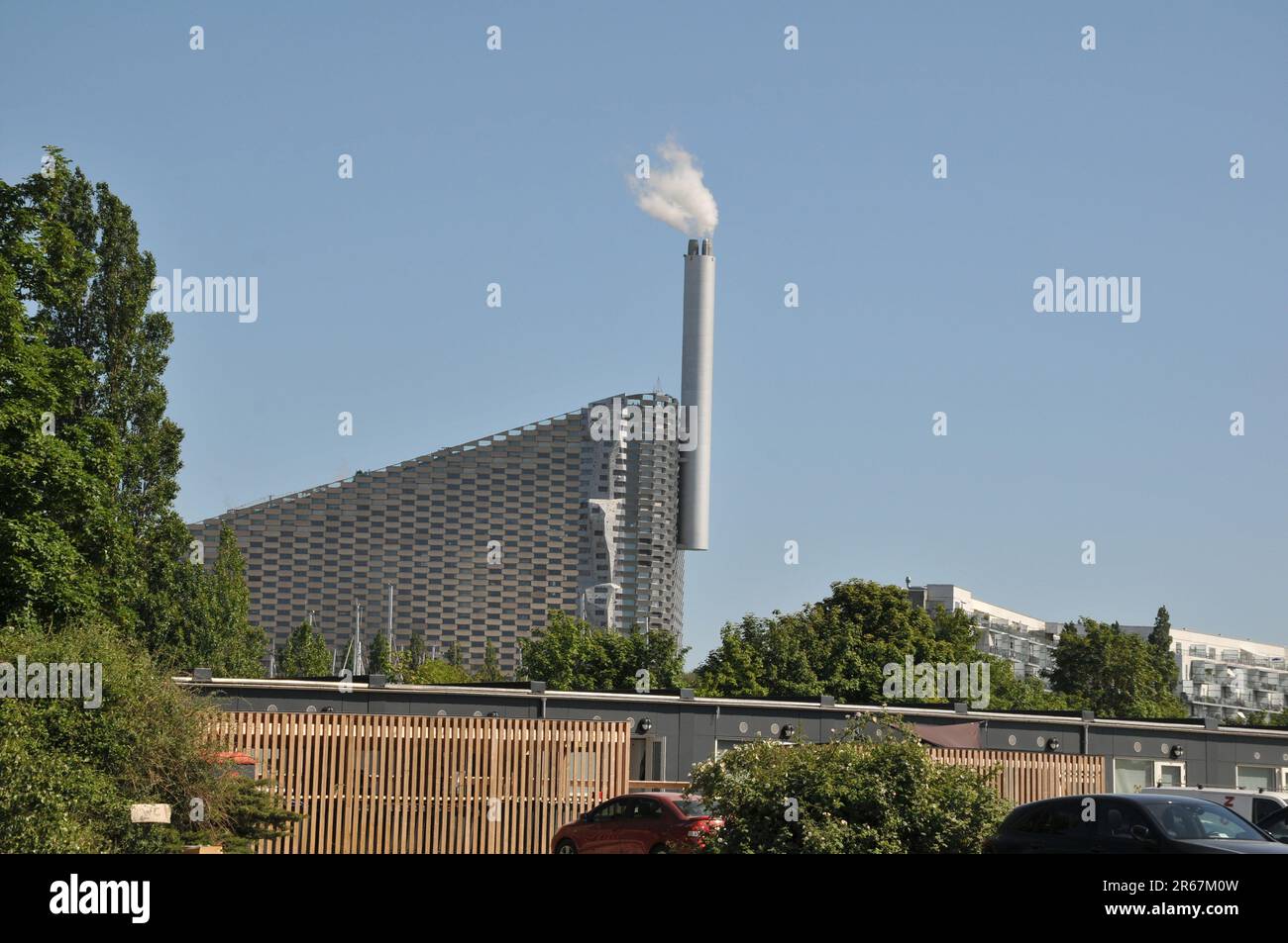 07 june 2023/ White smoke comming from Amager bakke waste chimney in ...