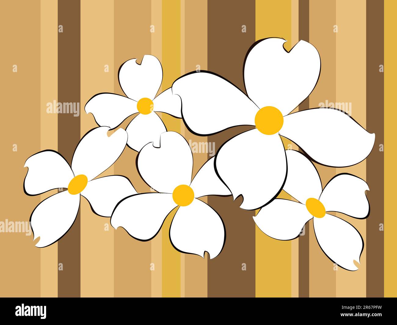 White flowers background vector illustration Stock Vector Image & Art ...