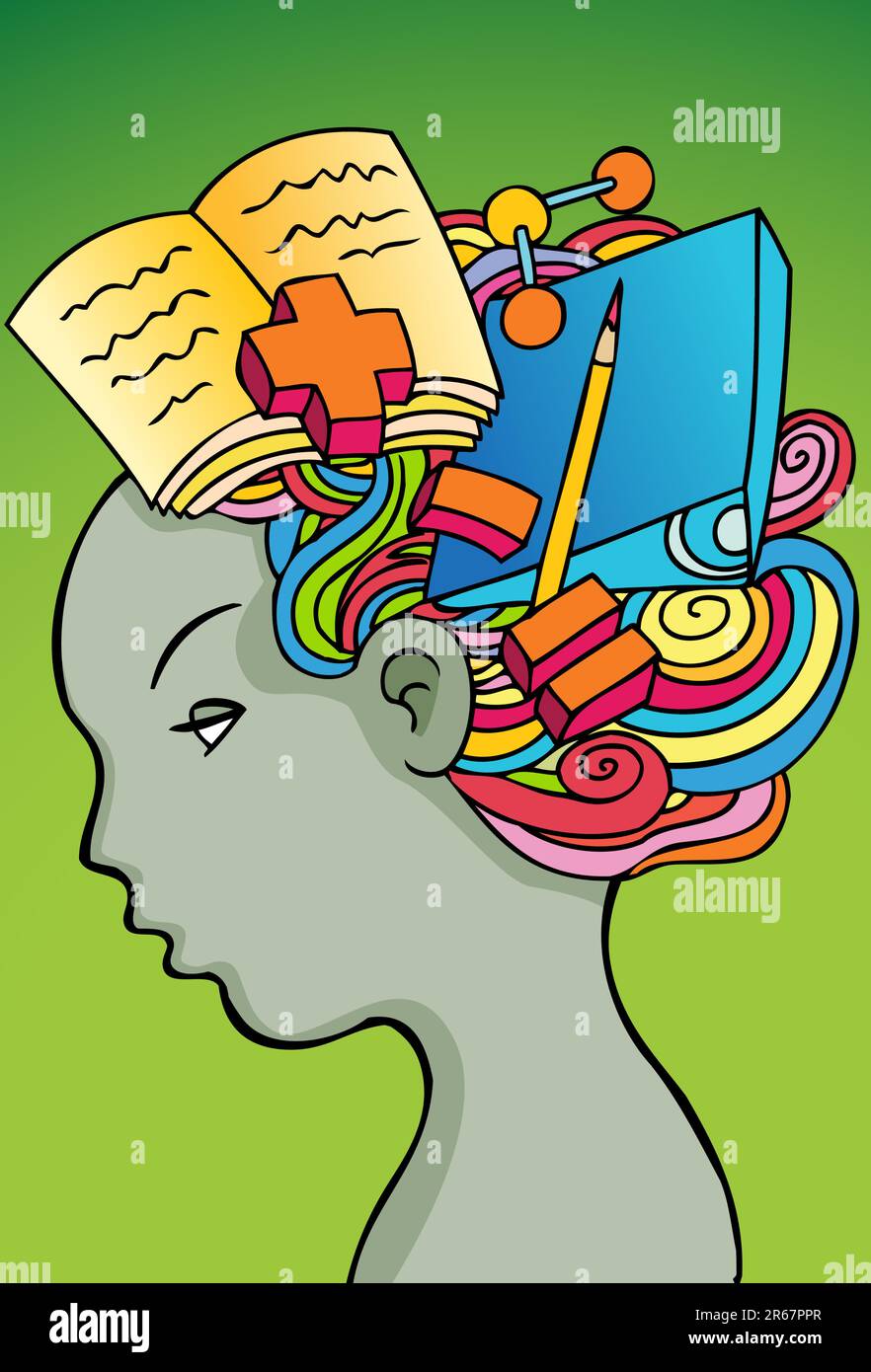 Thoughtful learning Stock Vector Images - Alamy