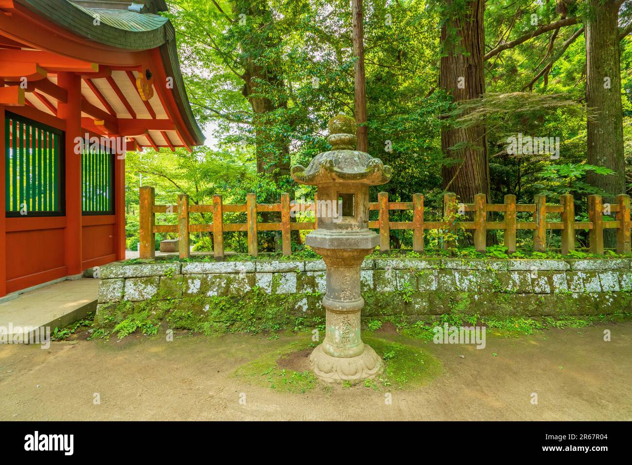 Katori Jingu Shrine in fresh green Stock Photo - Alamy