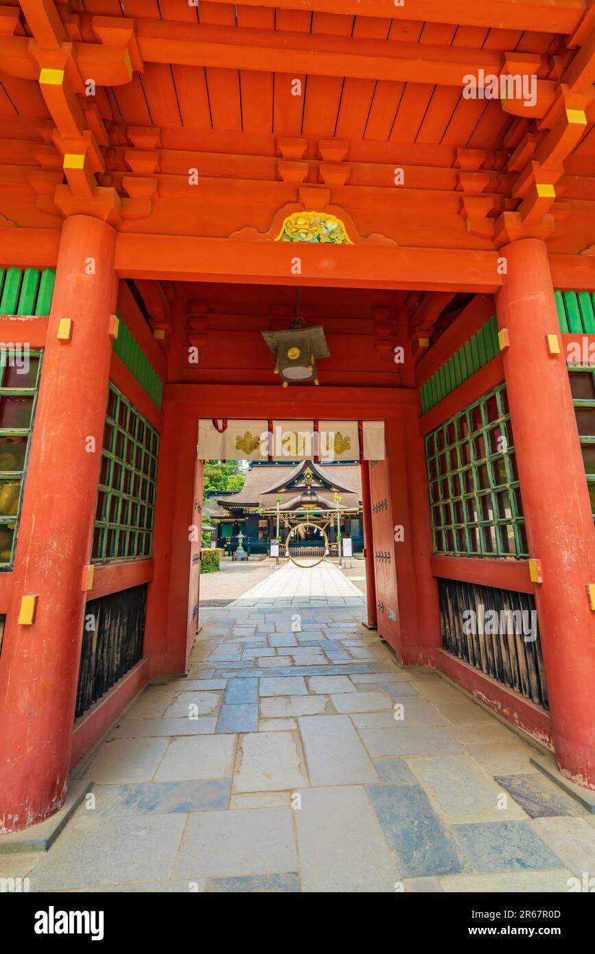 Katori Jingu Shrine in fresh green Stock Photo - Alamy