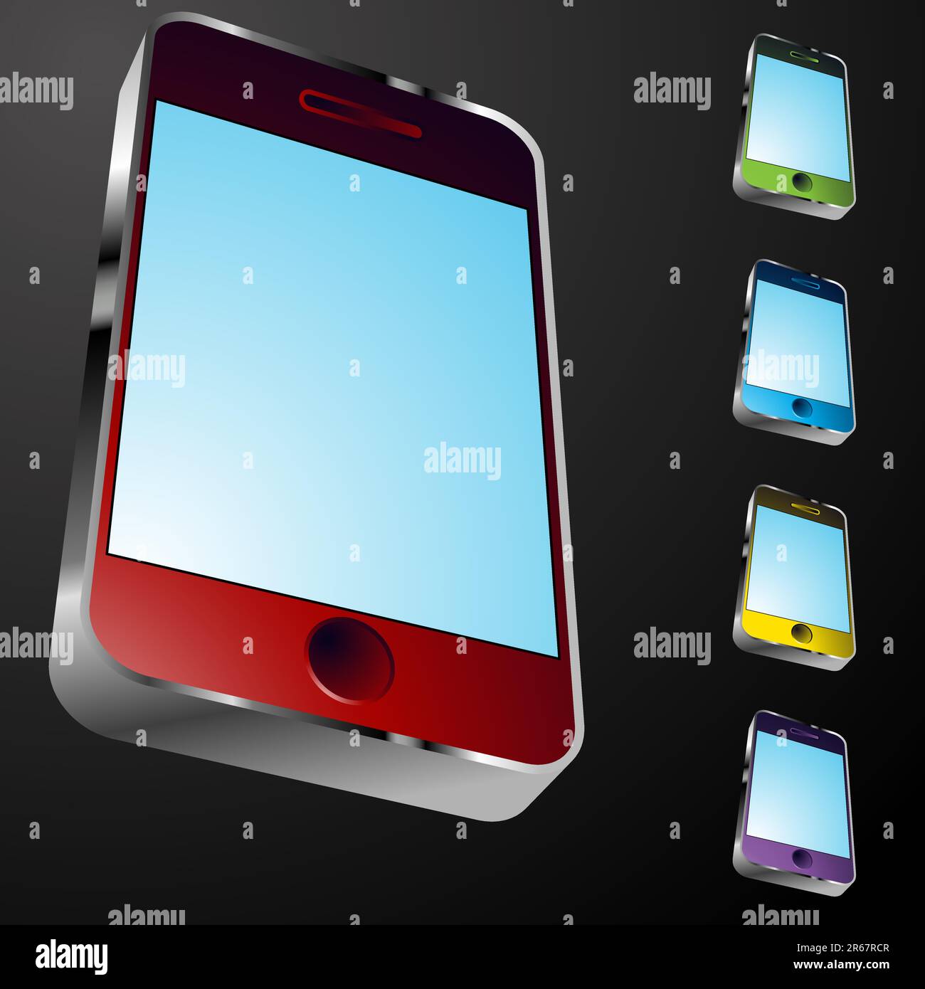 3d phone image Stock Vector Images - Alamy