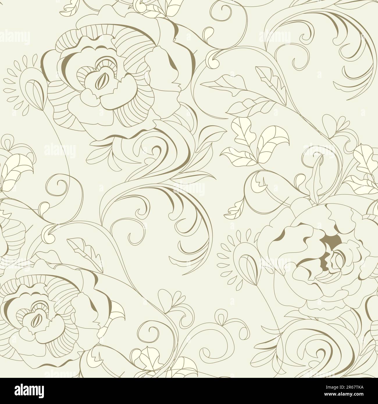Floral seamless wallpaper Stock Vector Image & Art - Alamy