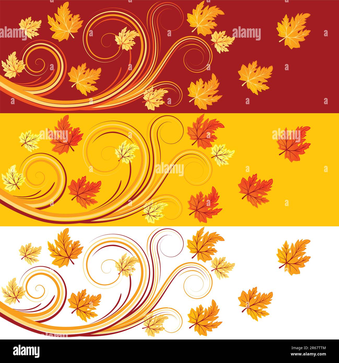 Three autumn banners vector hi-res stock photography and images - Alamy