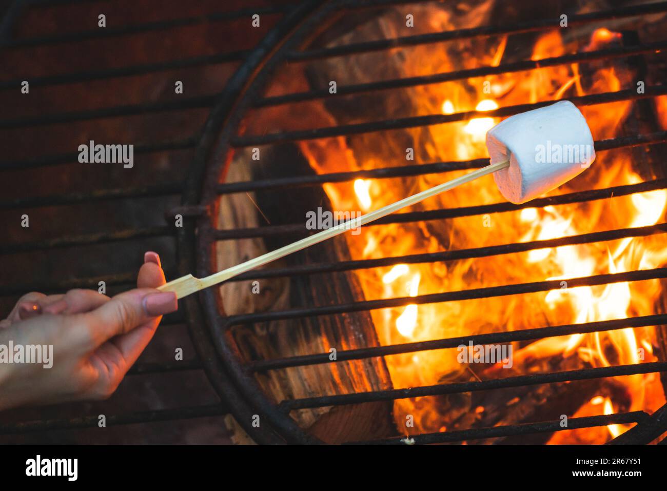 Toasting marshmallows fire hi-res stock photography and images - Alamy