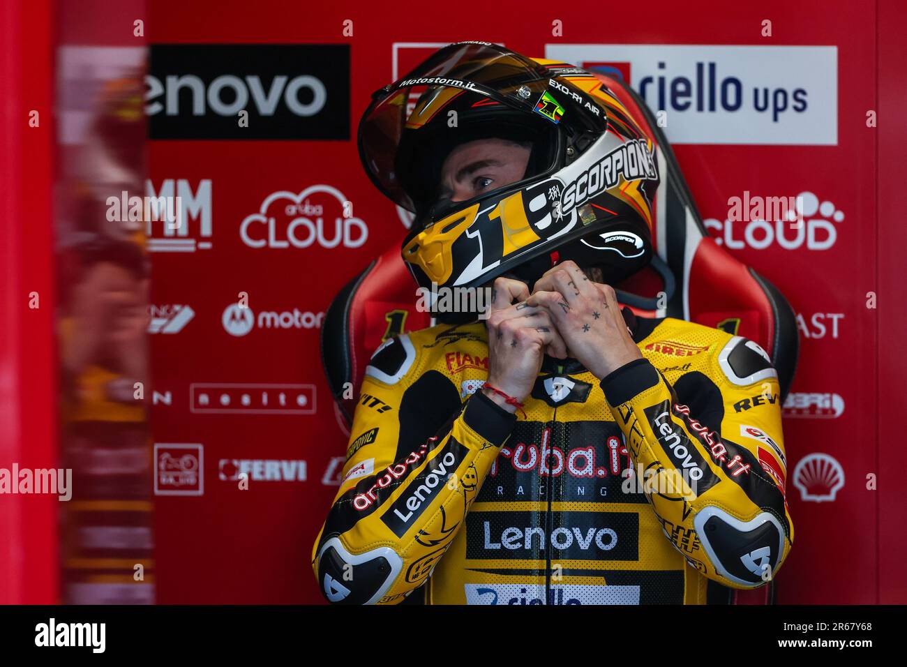 Alvaro Bautista of Aruba.it Racing - Ducati seen during the FIM SBK ...