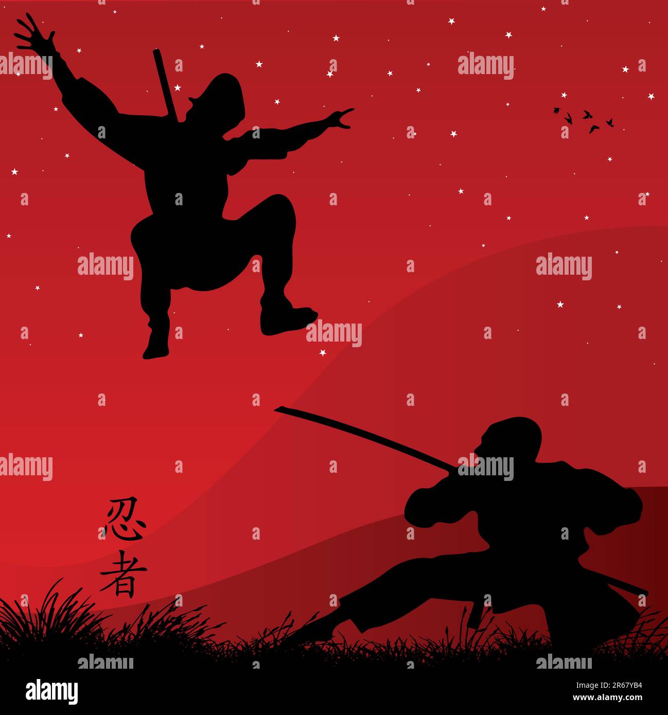 Ninjas Stock Vector Images - Alamy