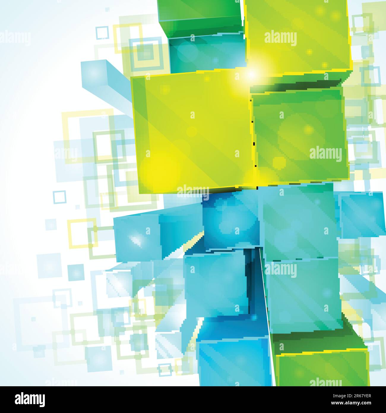 3d bright abstract background - vector illustration Stock Vector Image ...