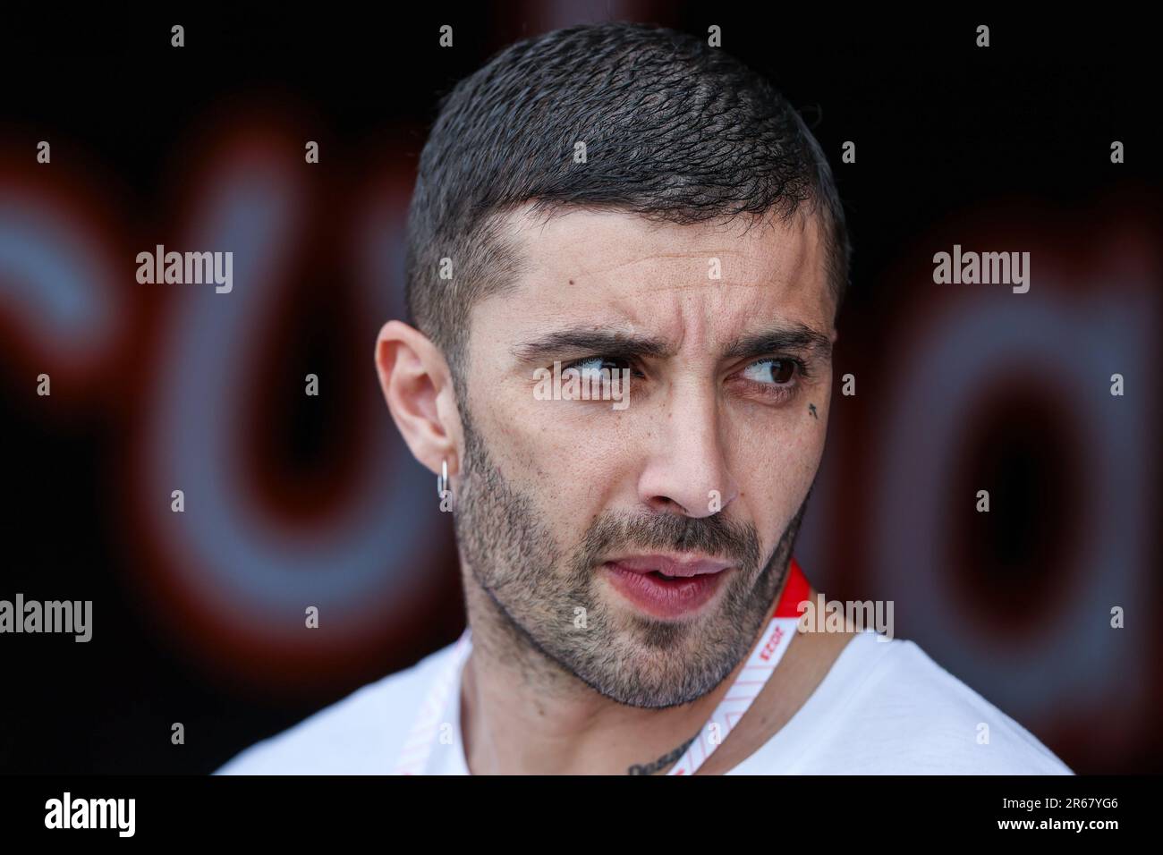 Andrea Iannone seen during the FIM SBK Superbike World Championship ...