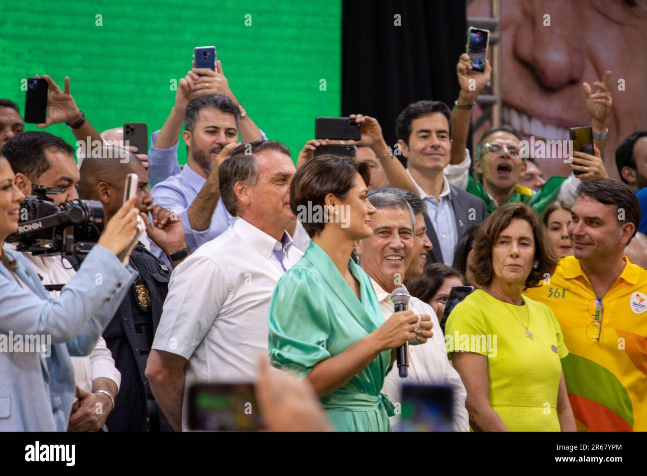 The Brazilian president Jair Bolsonaro officially launched his re ...