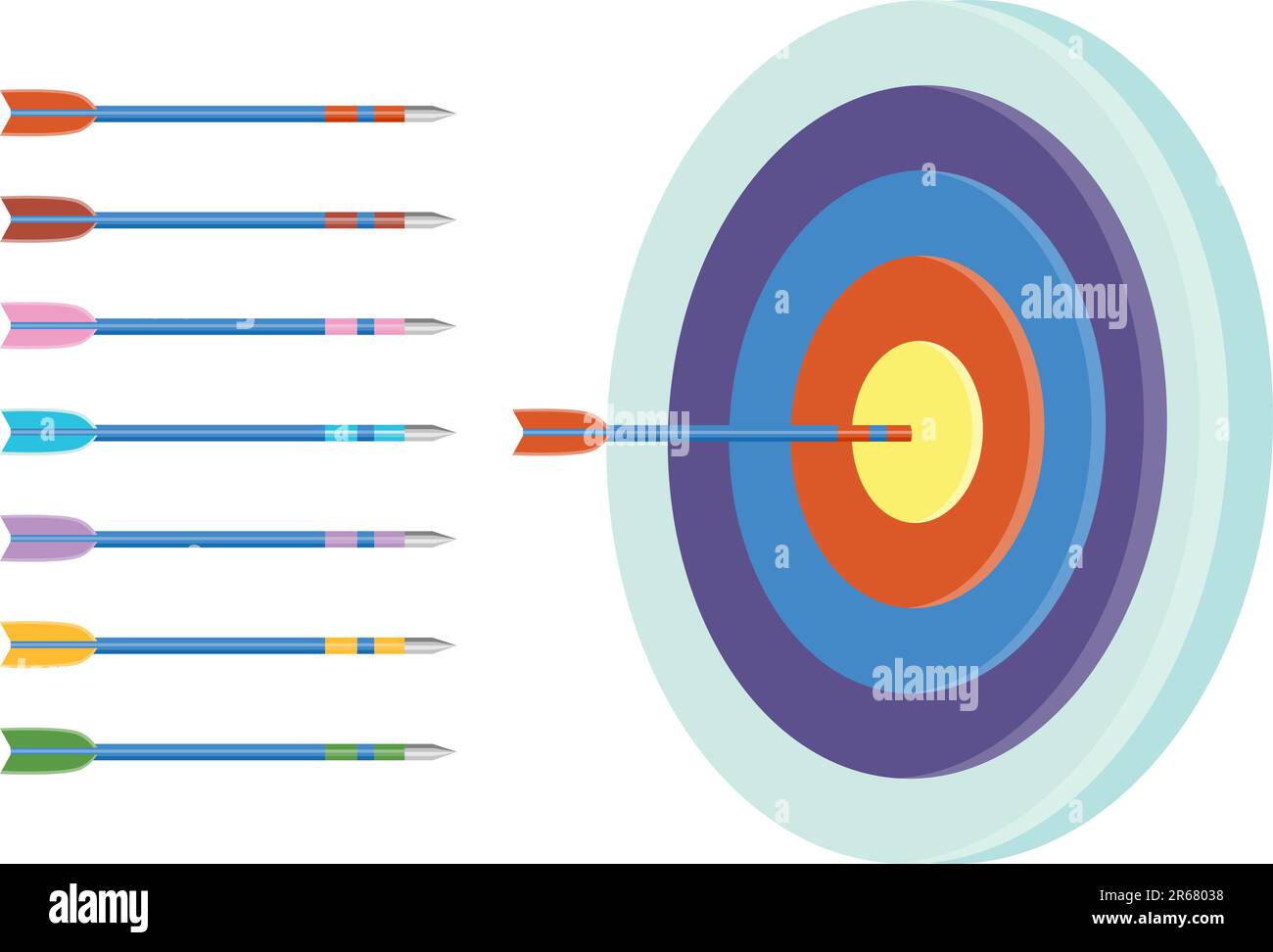 Darts target 3d Stock Vector Images - Alamy