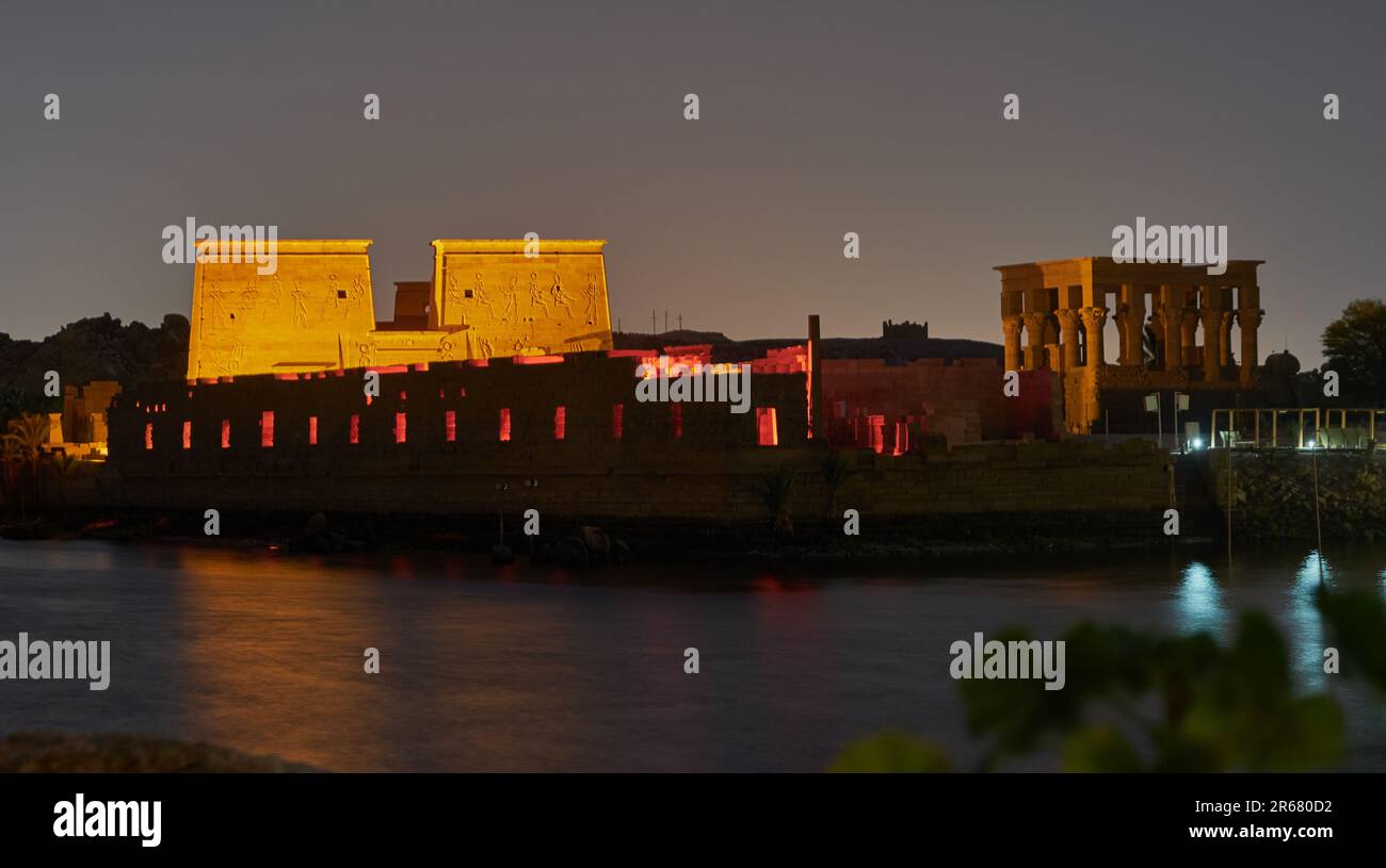 Philae temple complex ,an island-based temple complex in the reservoir ...