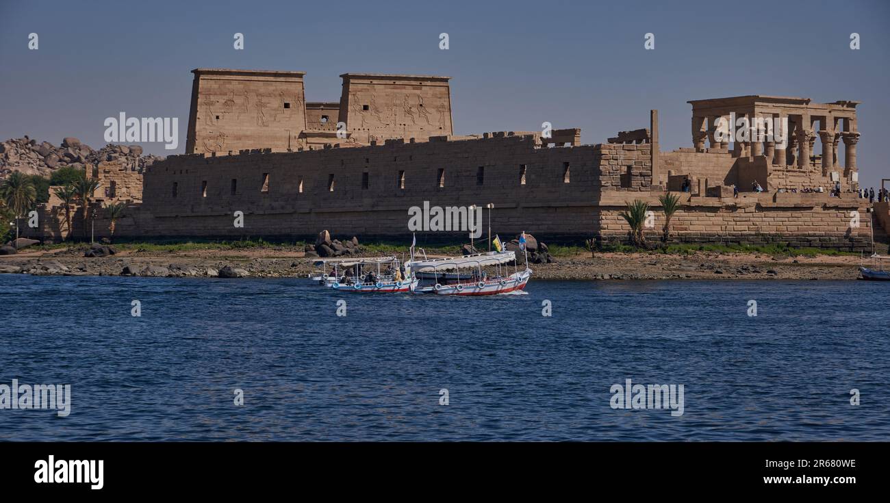 Philae temple complex ,an island-based temple complex in the reservoir ...