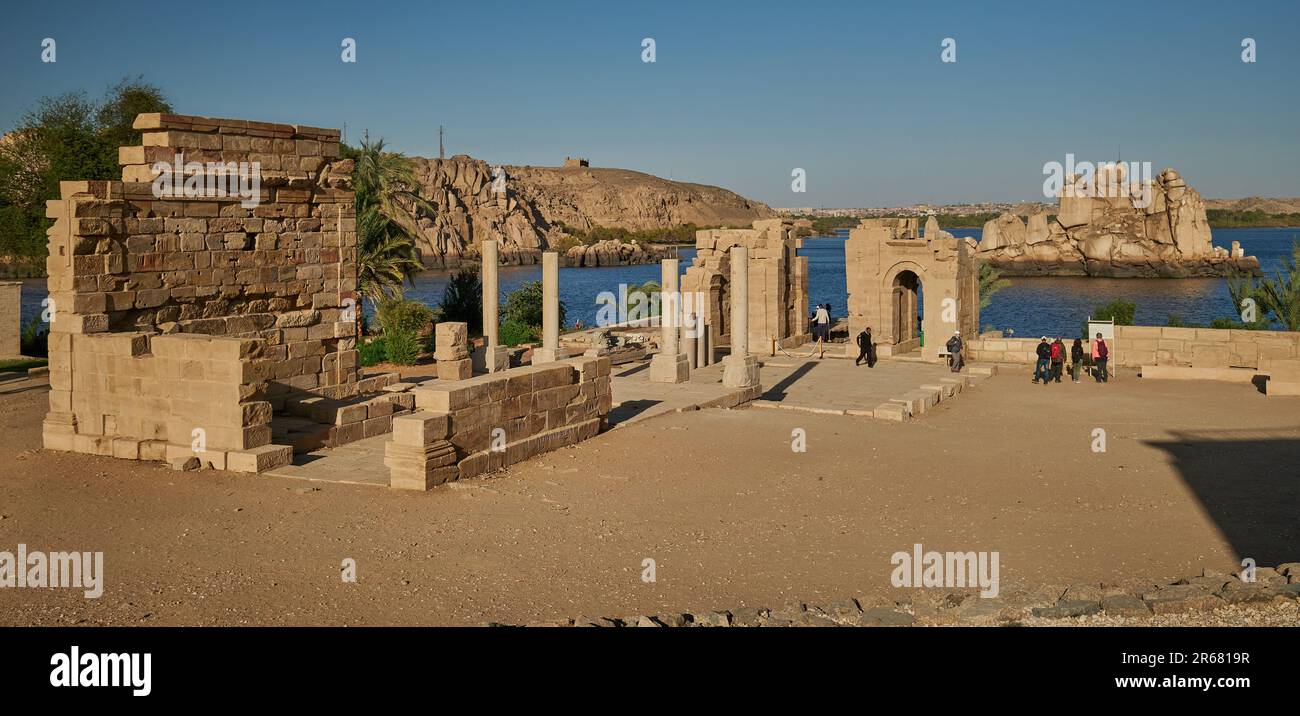Philae temple complex ,an island-based temple complex in the reservoir ...