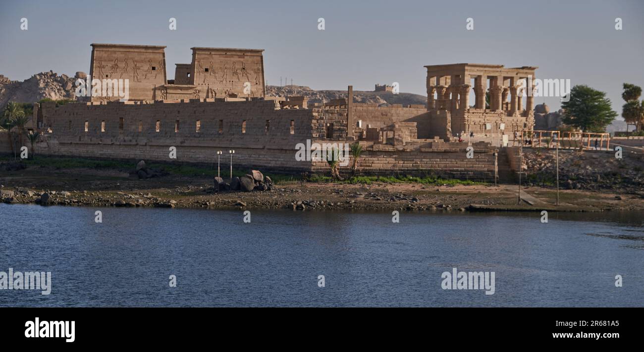 Philae temple complex ,an island-based temple complex in the reservoir ...