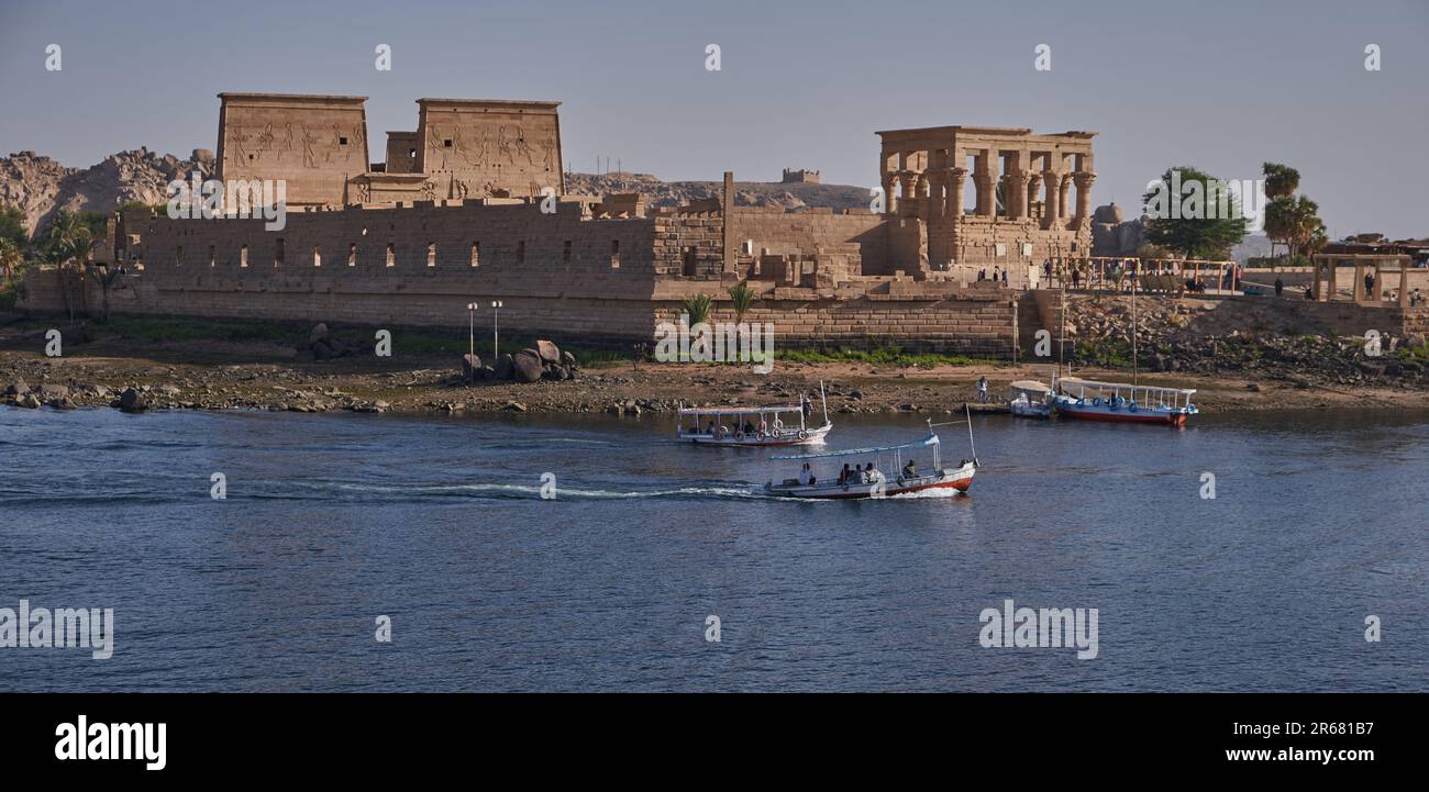 Philae temple complex ,an island-based temple complex in the reservoir ...