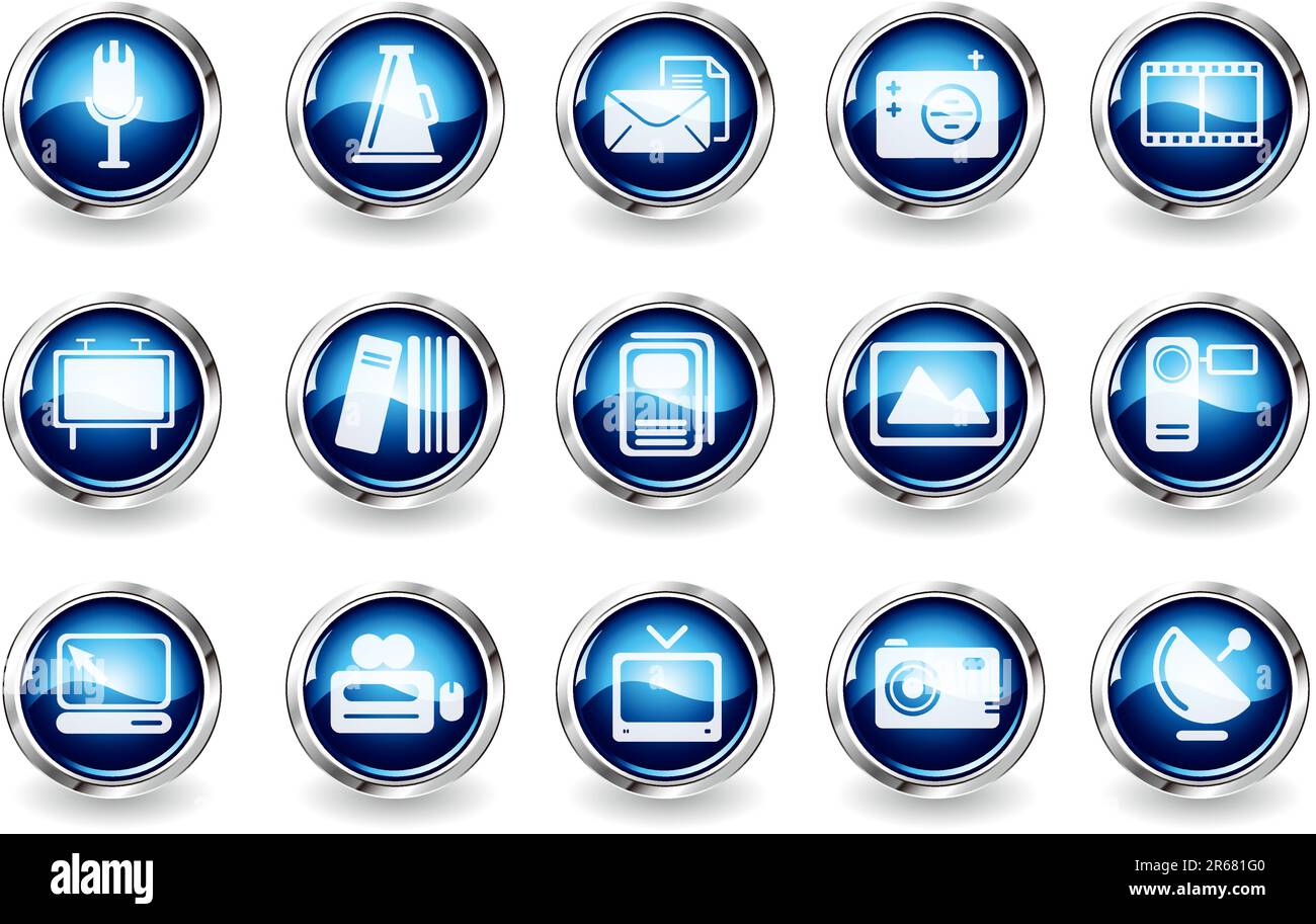 Background media image icons Cut Out Stock Images & Pictures - Alamy