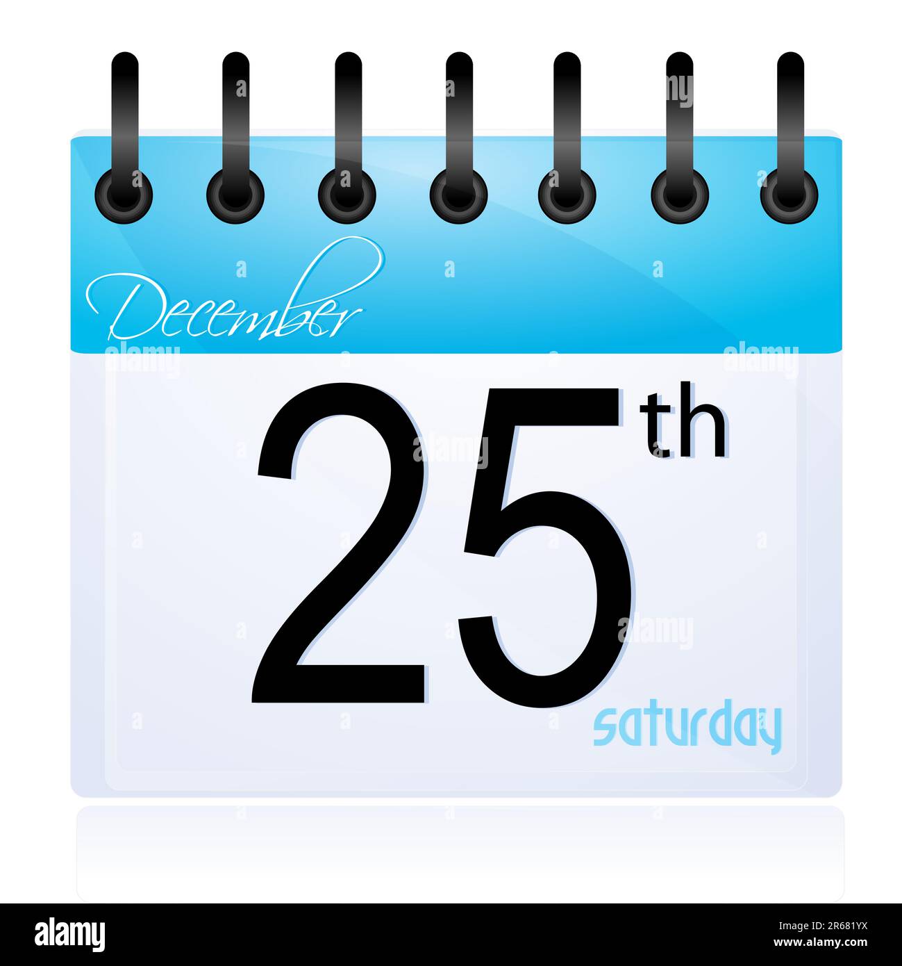 illustration of calender page for 25th December Stock Vector Image ...