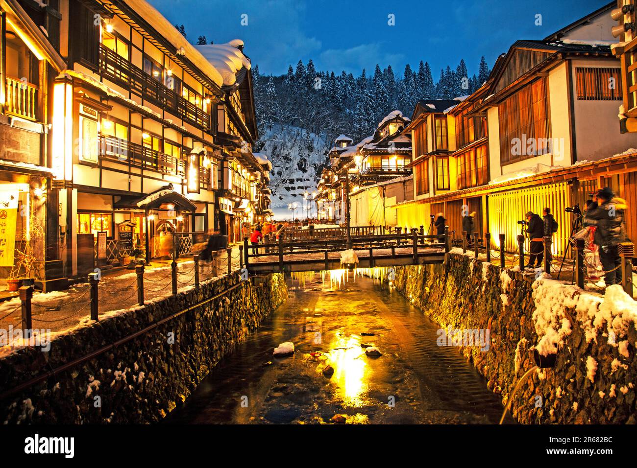 Ginzan Onsen in winter Stock Photo - Alamy