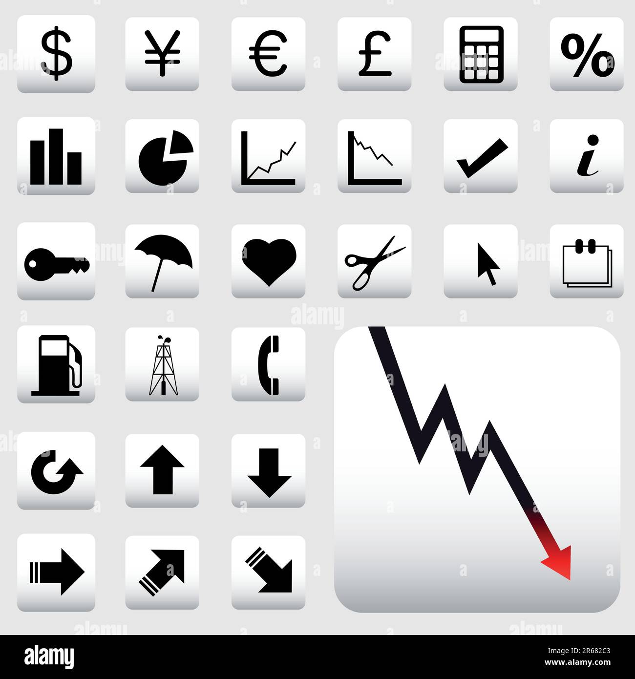 vector set of finance icons Stock Vector Image & Art - Alamy