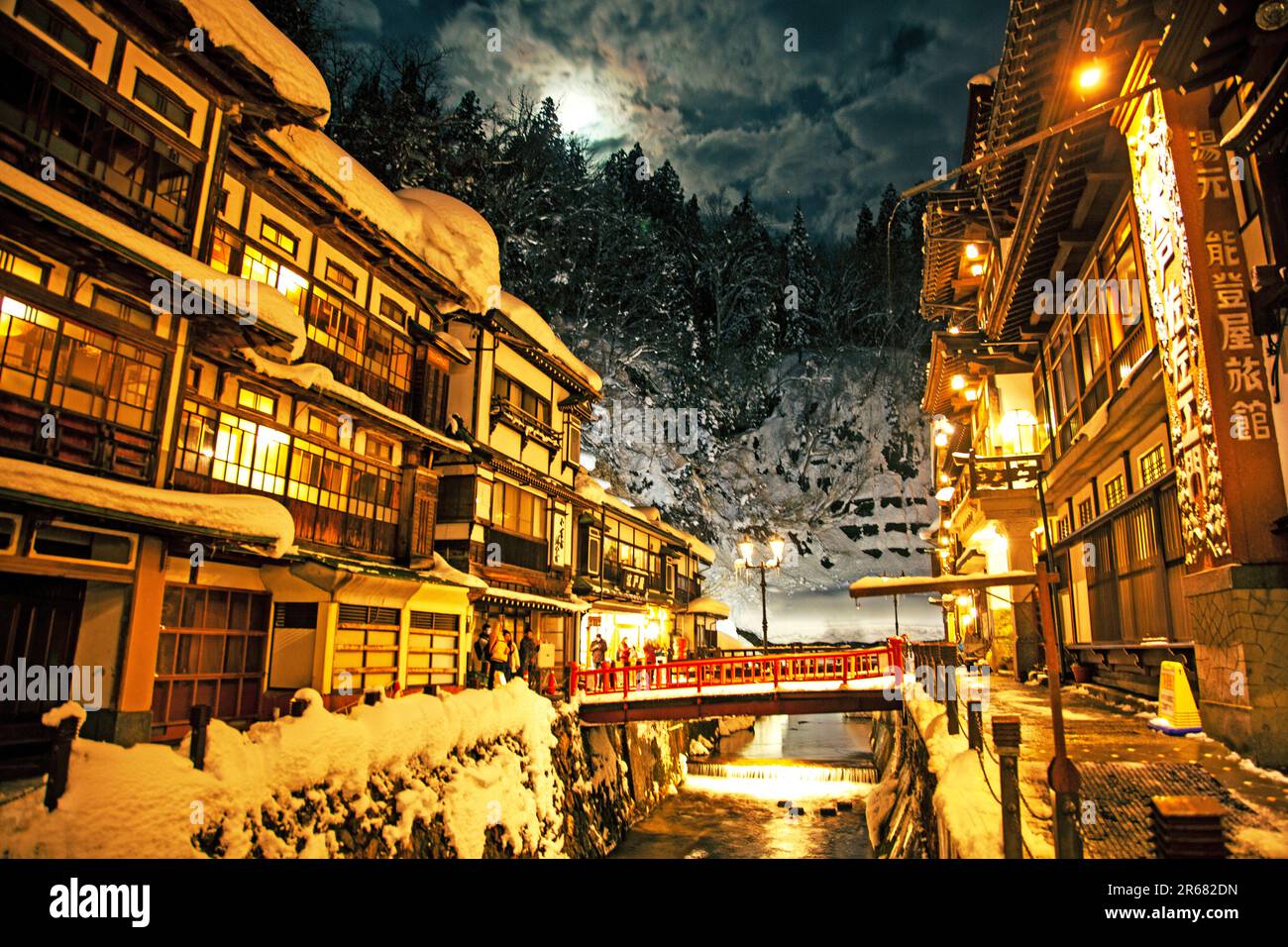 Ginzan Onsen in winter Stock Photo - Alamy