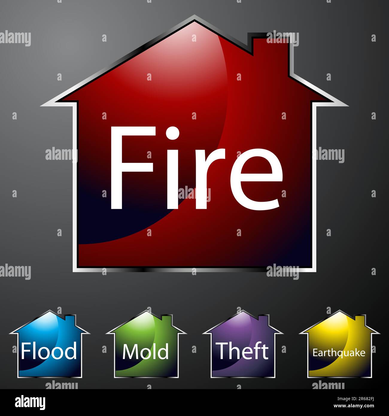 Computer fire home Stock Vector Images - Alamy