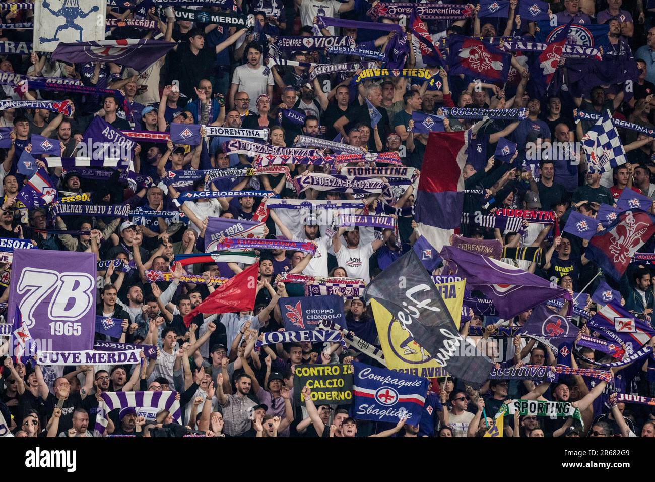 Prague, Czech Republic. 07th June, 2023. Football fans of Fiorentina ...