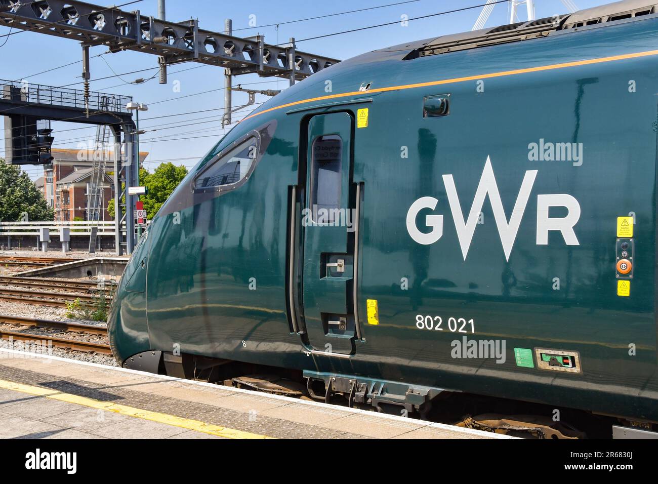 Cardiff, Wales - June 2023: High speed train operated by Great Western ...
