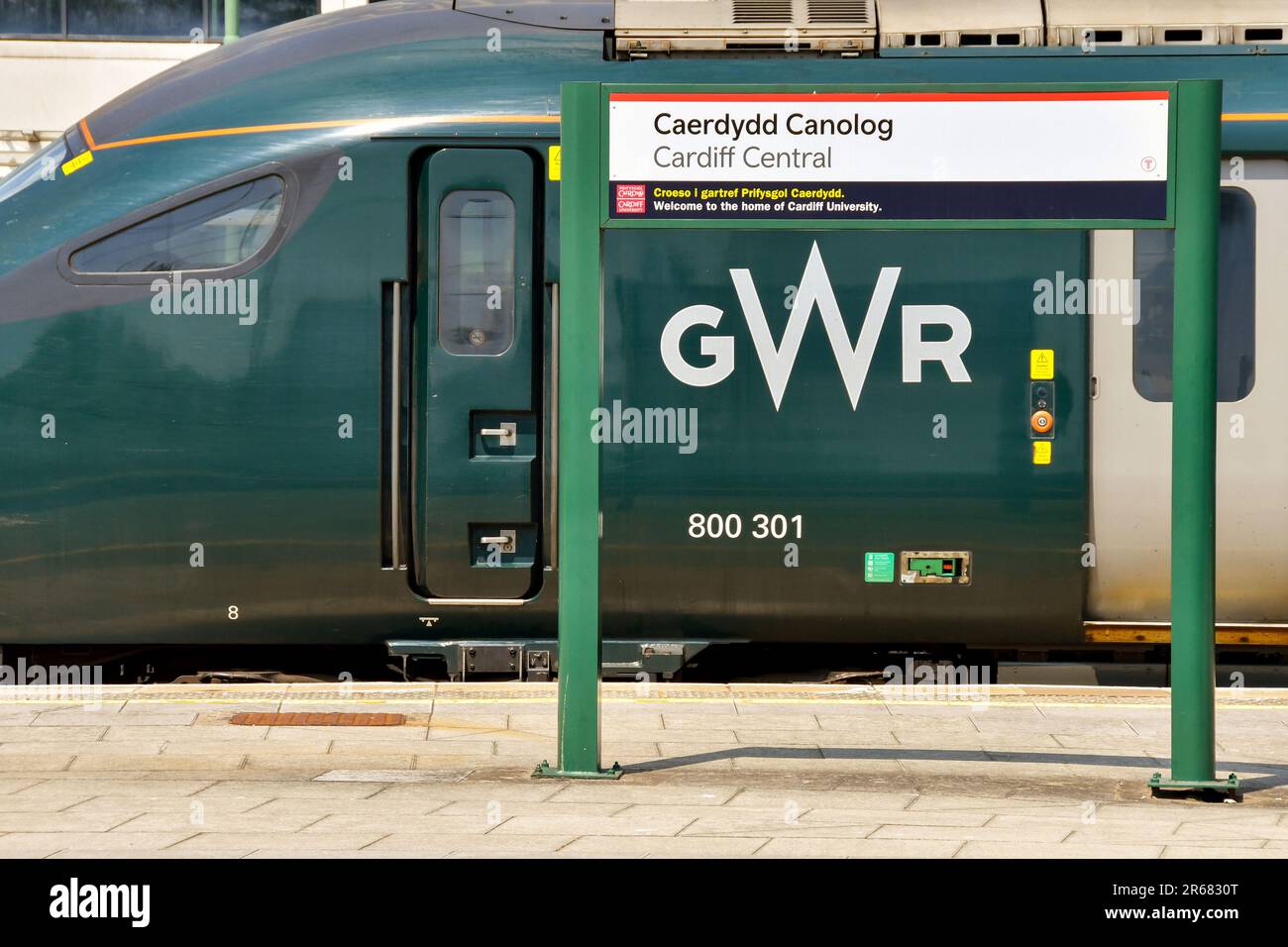 Cardiff, Wales - June 2023: High speed train operated by Great Western ...