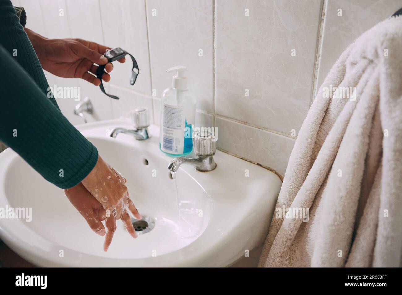 Wash them well. Closeup shot of an unrecognisable woman washing her ...