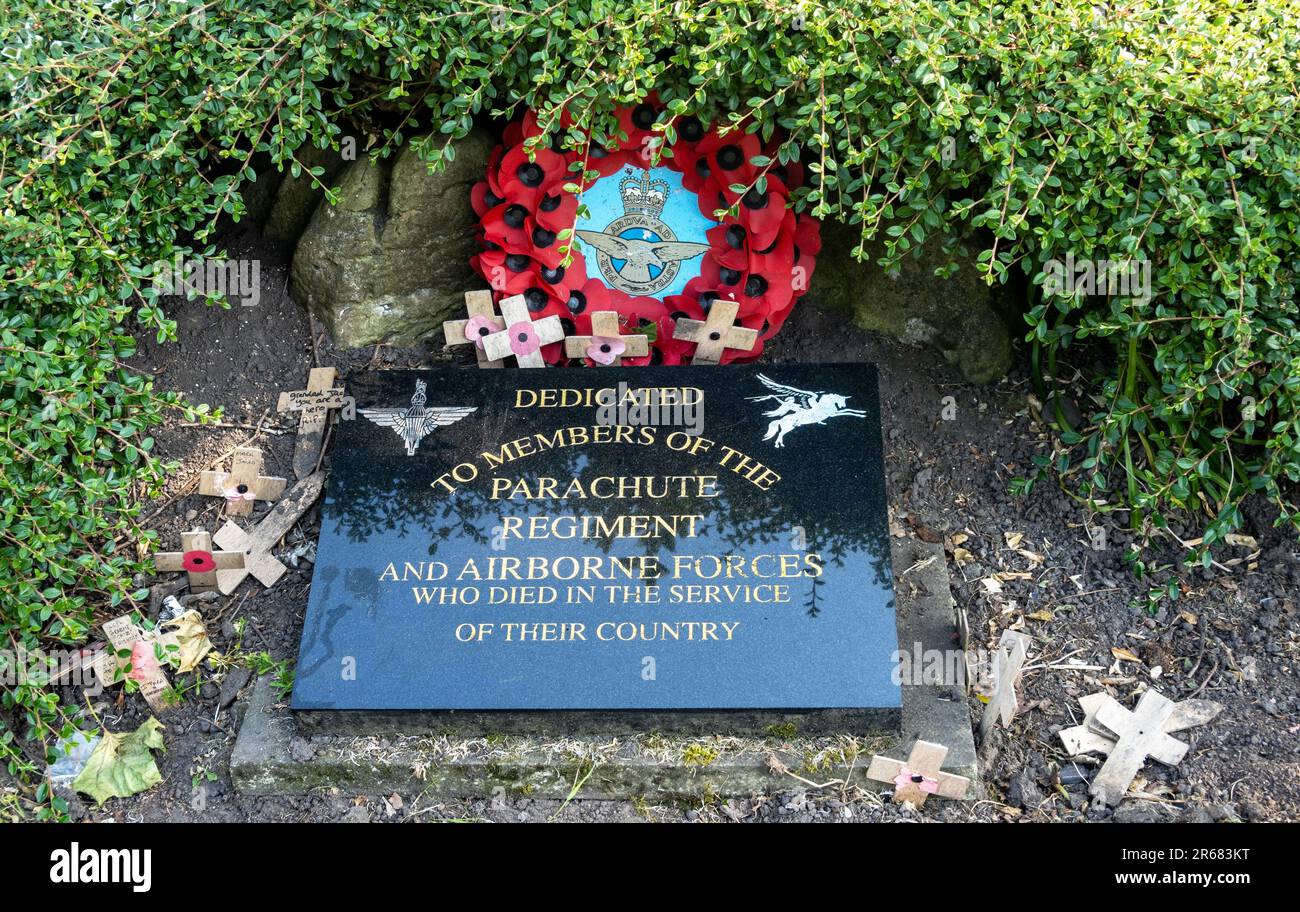 Memorial in St John's Park Liverpool dedicated to Airborne Forces and ...