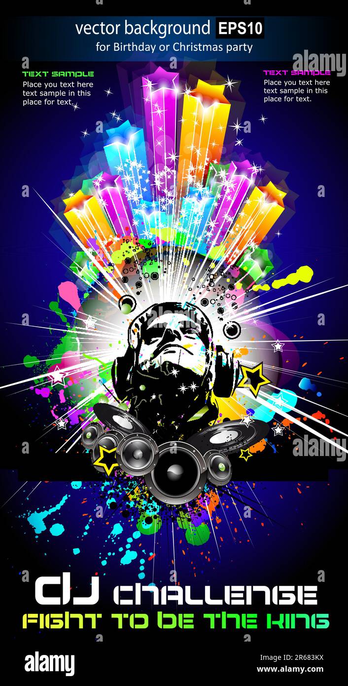 Alternative Discoteque Music Flyer with Attractive Rainbow Colours ...