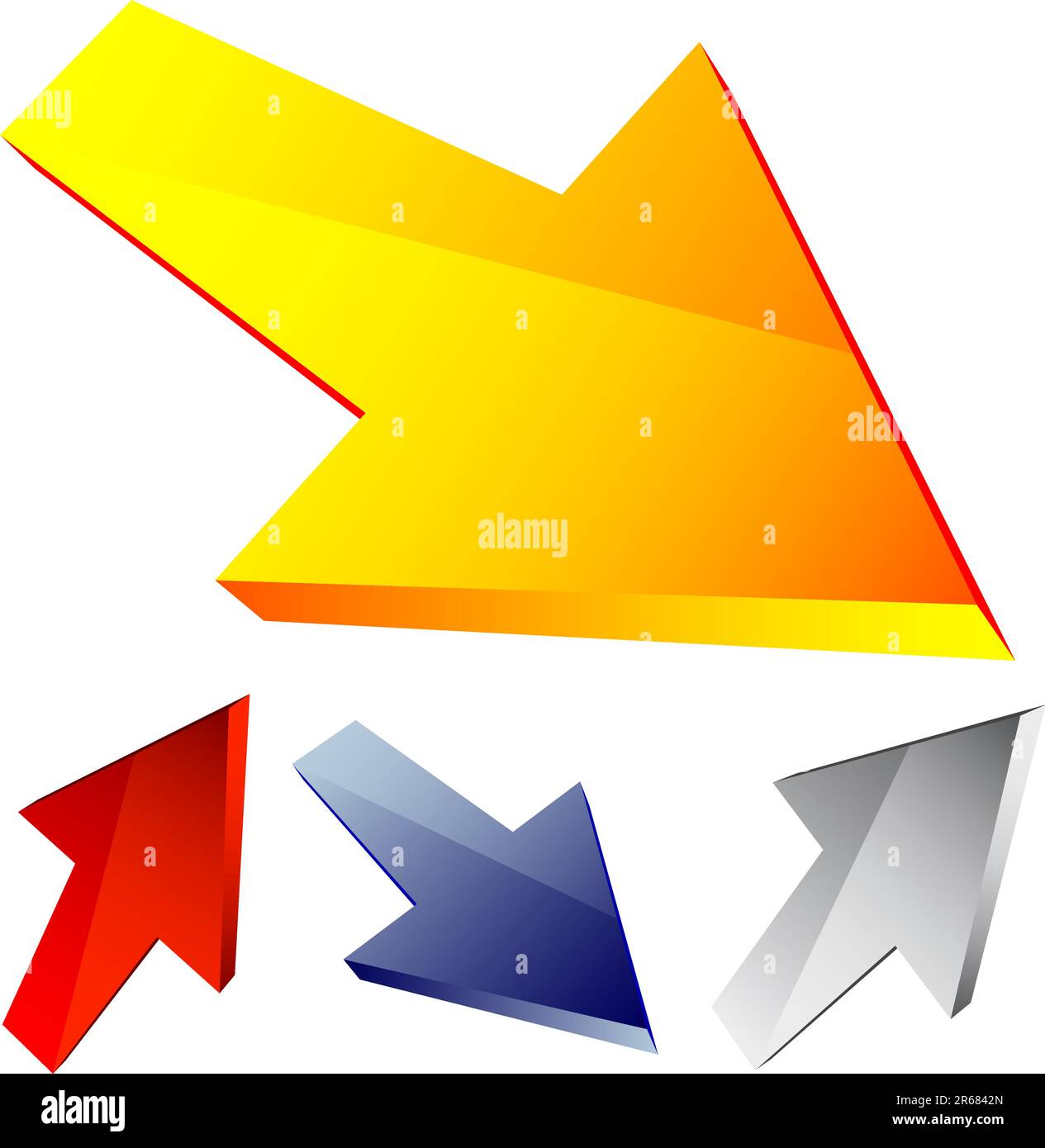 Arrows on sign pointing Cut Out Stock Images & Pictures - Alamy