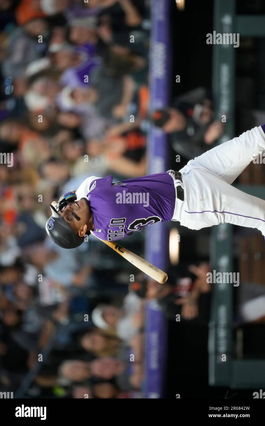 Colorado Rockies second baseman Alan Trejo (13) in the fourth inning of ...