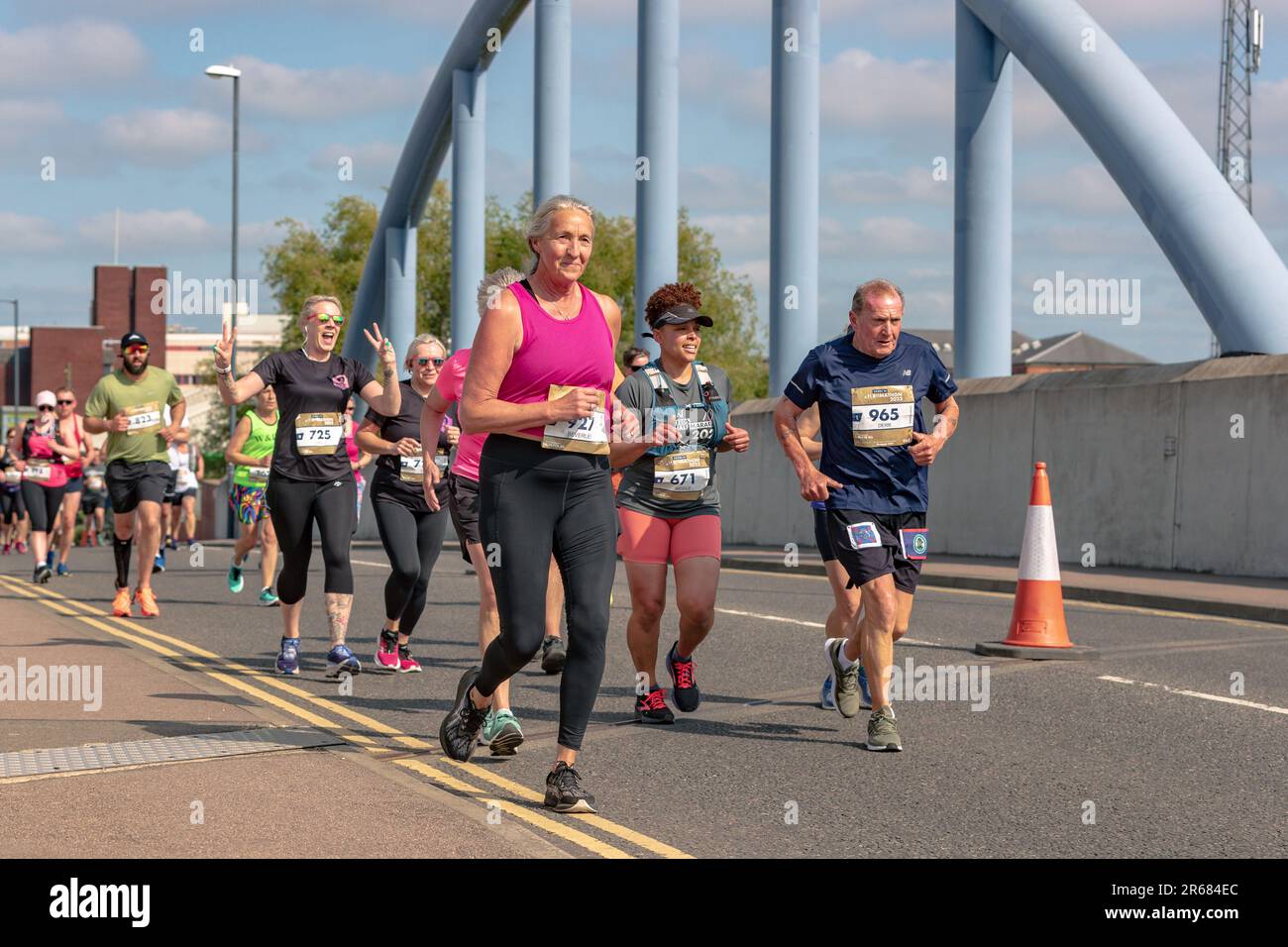Derby United Kingdom June 4, 2023:Runners participating in the Derby ...