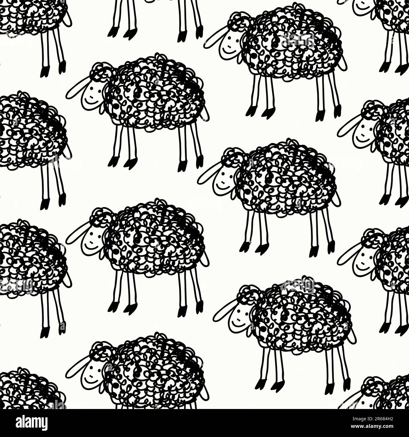 Sheep wide Stock Vector Images - Alamy