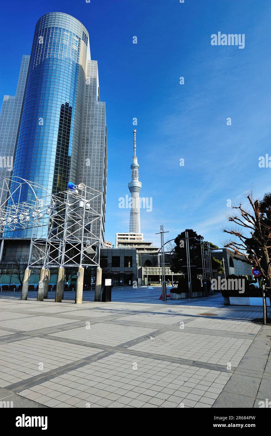 Sumida Ward Office and Tokyo Sky Tree Stock Photo - Alamy