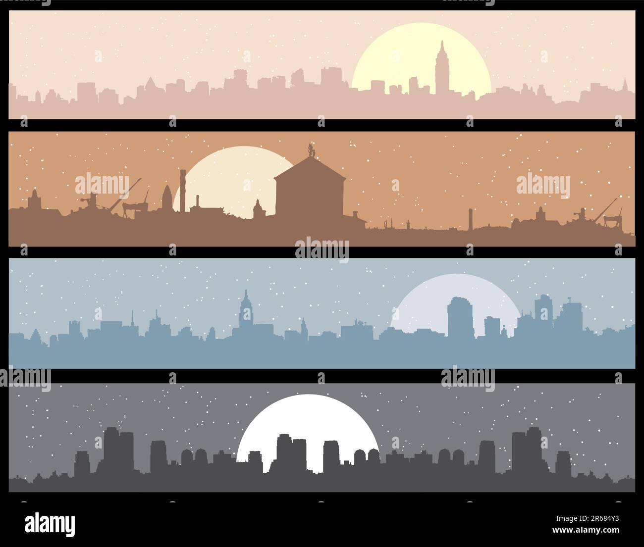 Morning view cityscape Stock Vector Images - Alamy