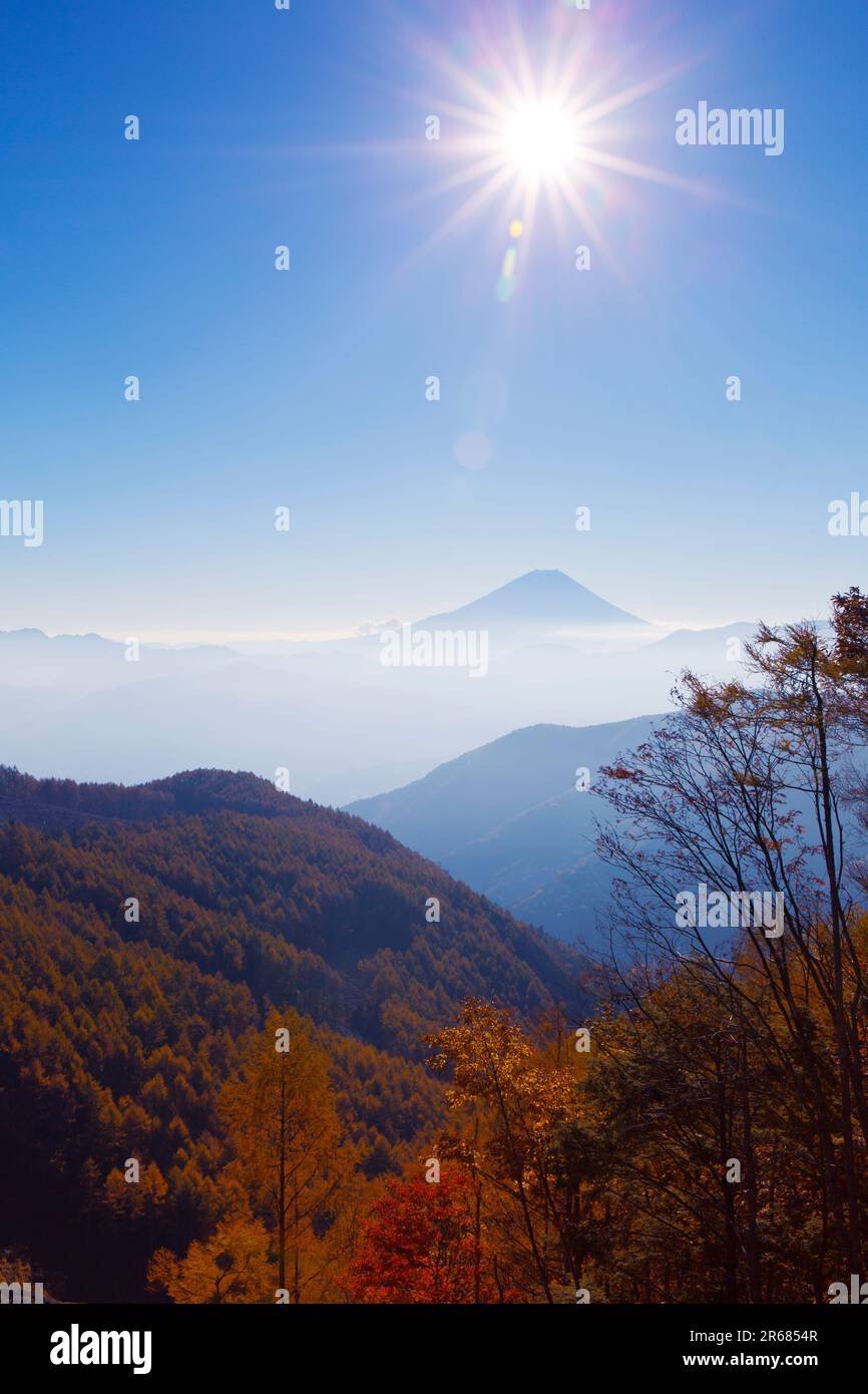 Sun and Mount Fuji Stock Photo - Alamy