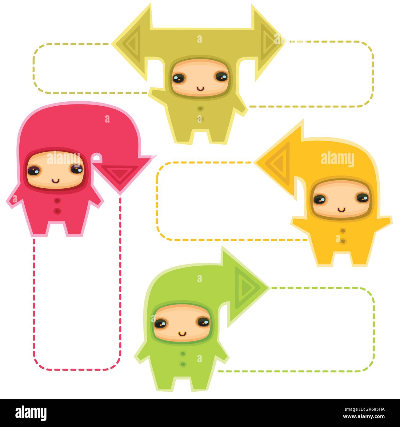Funny kids in costumes of communication arrows Stock Vector Image & Art ...