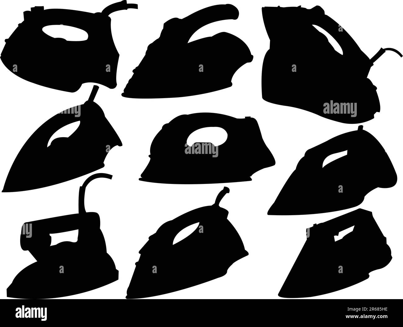 flat iron silhouette - vector Stock Vector Image & Art - Alamy