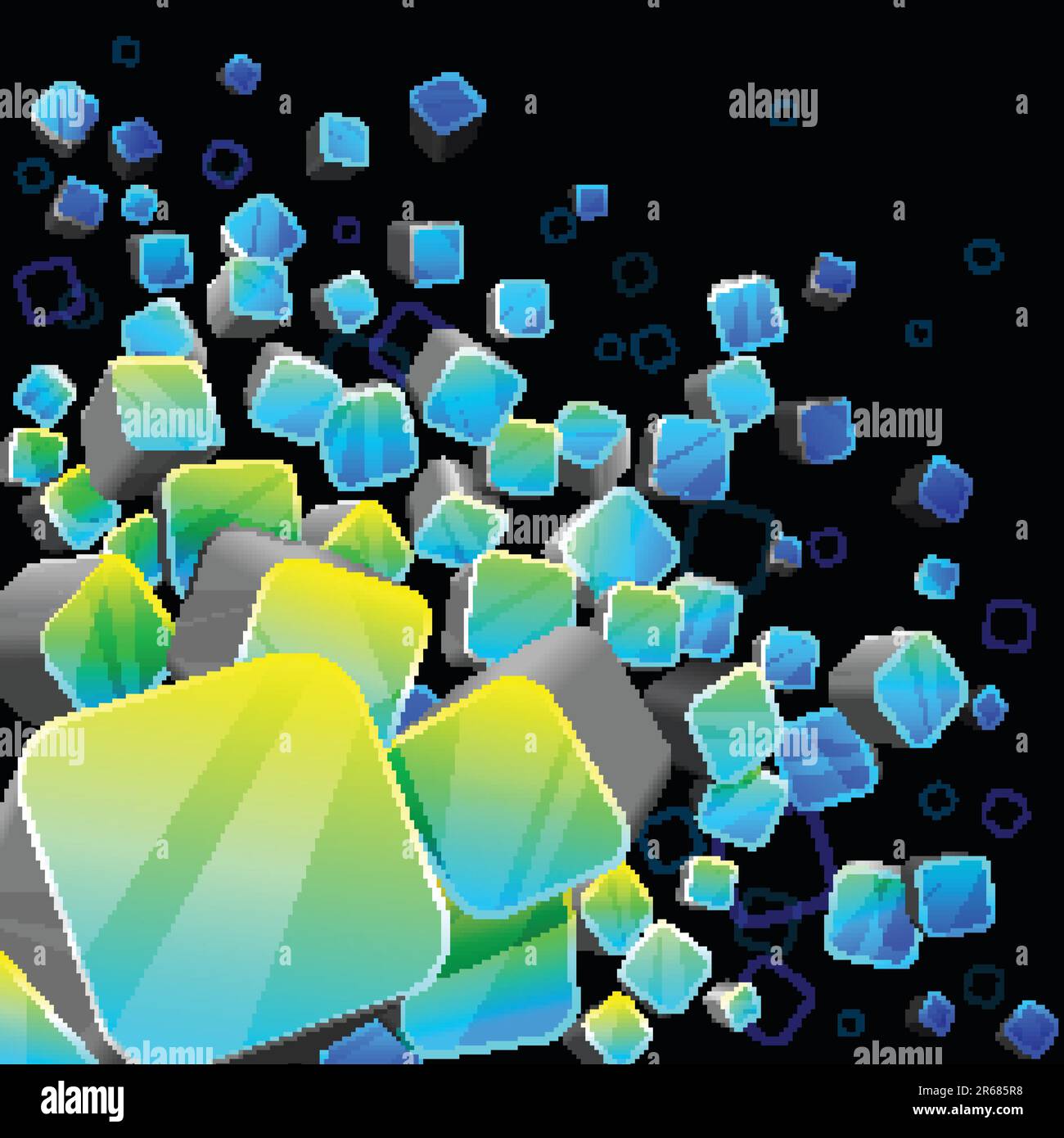 3d bright abstract background - vector illustration Stock Vector Image ...