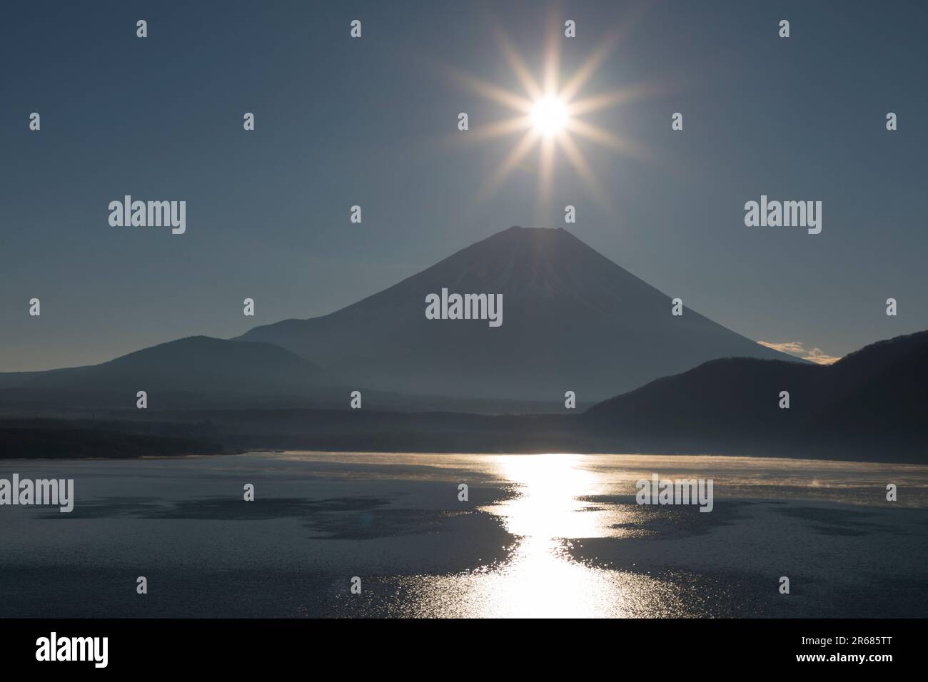 Sun and Mount Fuji Stock Photo - Alamy