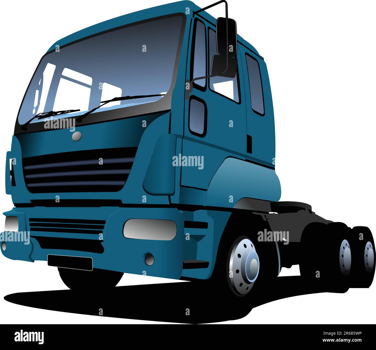 Vector illustration of blue truck Stock Vector Image & Art - Alamy