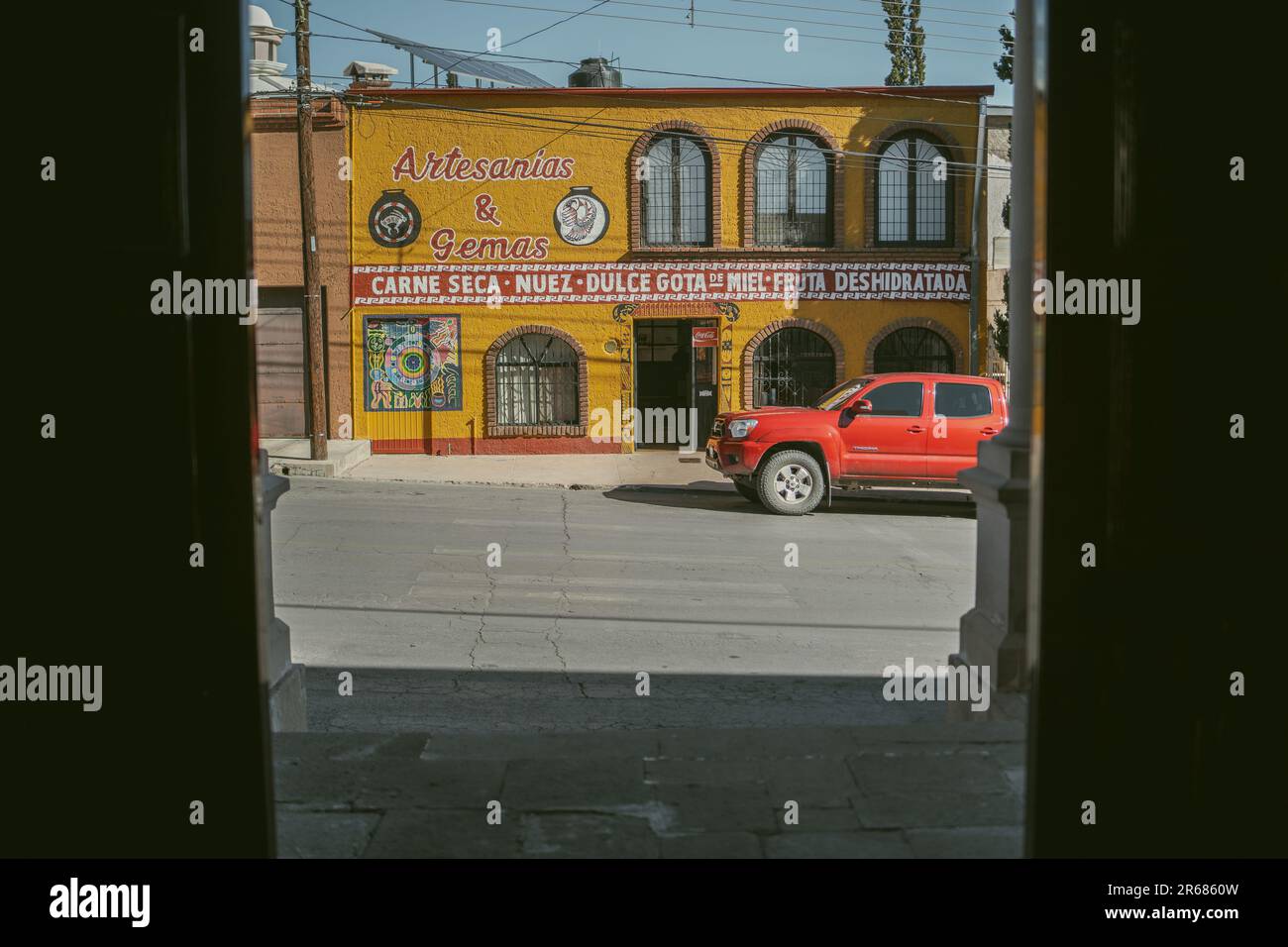 A look into the country side street view in Chihuahua city Stock Photo ...