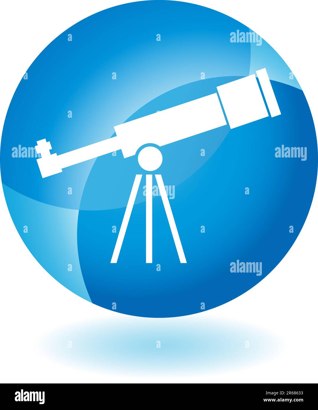 Astronomer with a telescope illustration Stock Vector Images - Alamy