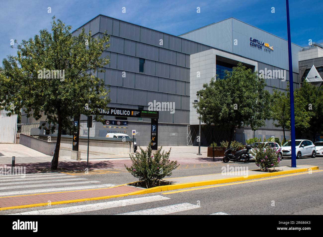 Seville, Spain - June 06, 2023 Architecture and cityscape of Cartuja ...